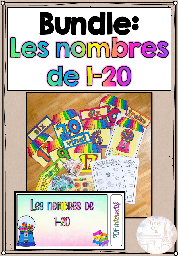 Bundle: Les nombres (1-20) – Unterrichtsmaterial im Fach Französisch