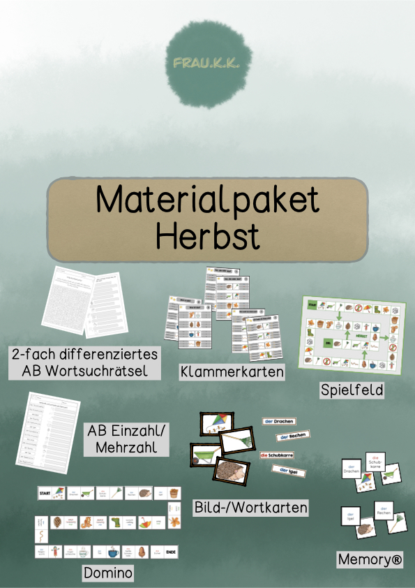 MATERIALPAKET Wortschatz Herbst (DaZ) – Unterrichtsmaterial in den ...