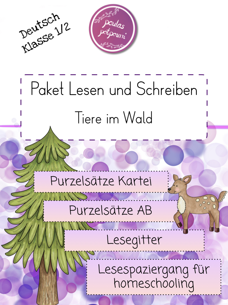 🌳 Paket Lesen und Schreiben Thema „Wald“ – Unterrichtsmaterial in den ...