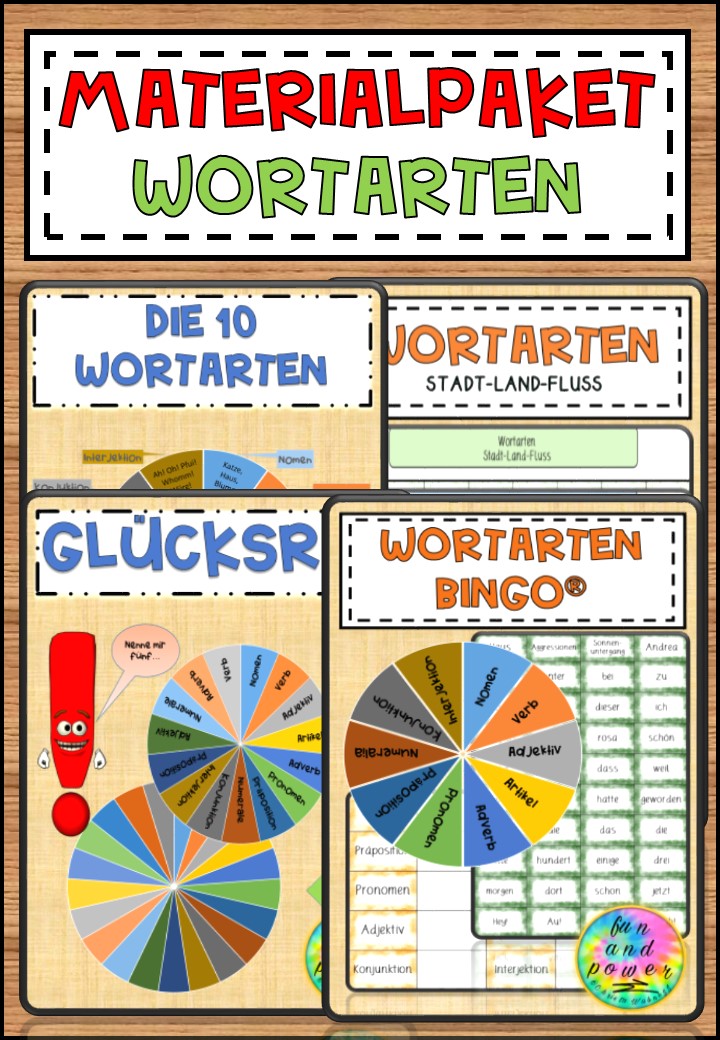 Materialpaket - Alles zu den Wortarten – Unterrichtsmaterial in den ...