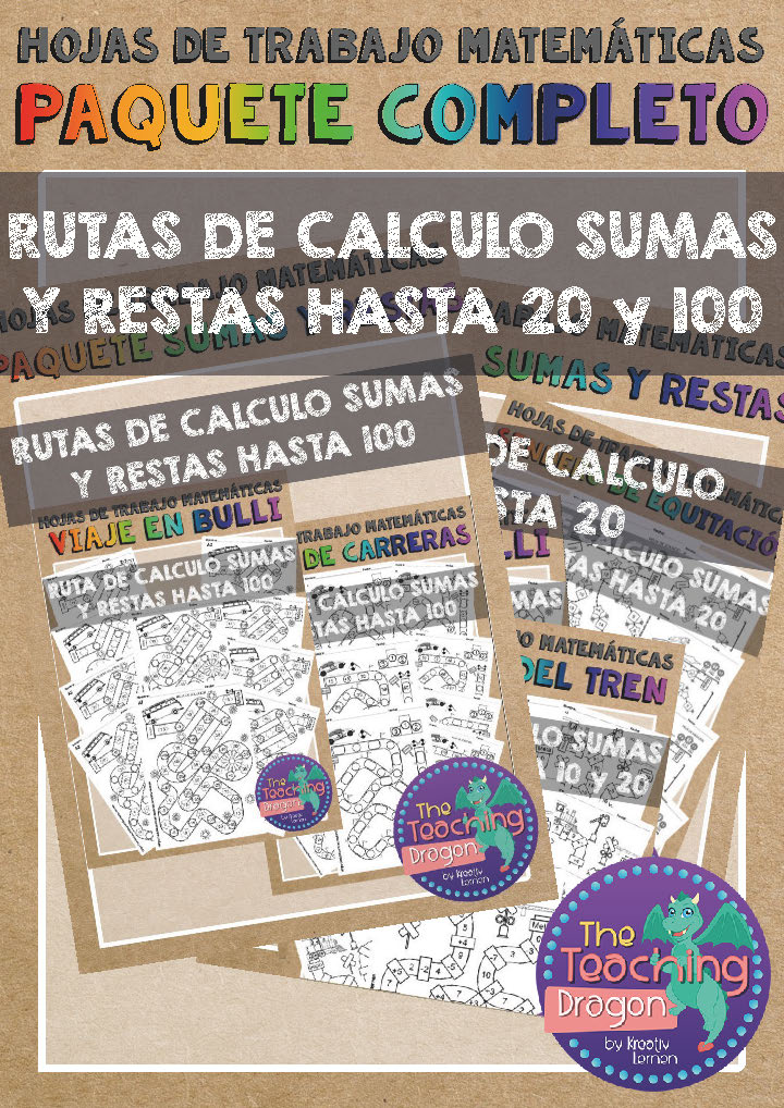 Paquete Completo Sumas y Restas hasta 20 y 100 Español - material de la ...
