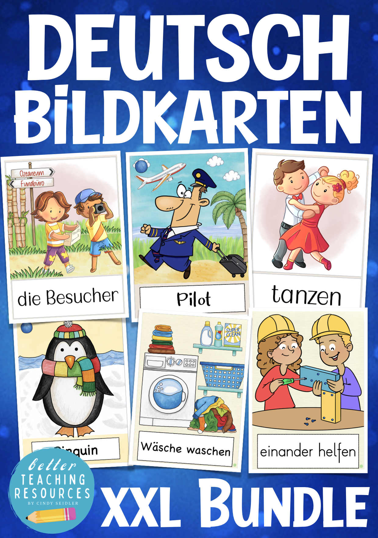 Alemán Deutsch Bildkarten flash cards XXL bundle - material de la ...
