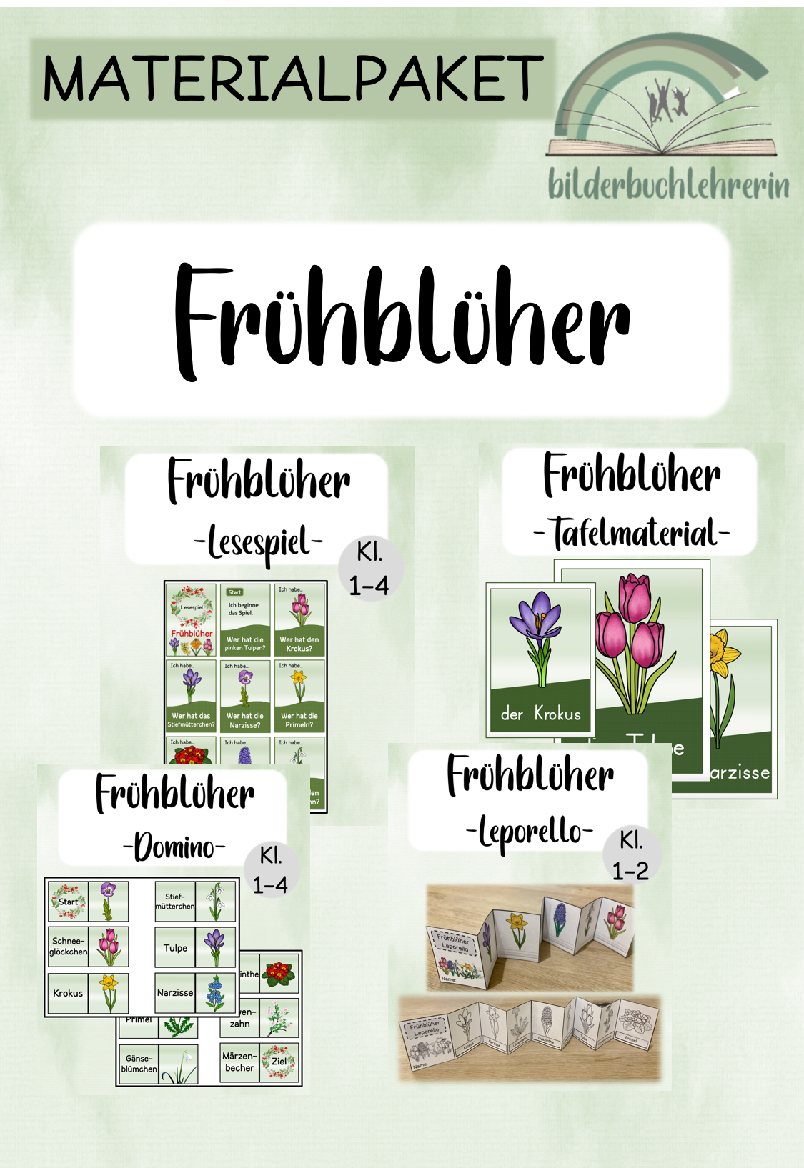 Materialpaket Frühblüher- Spiele und Freiarbeitsmaterial ...