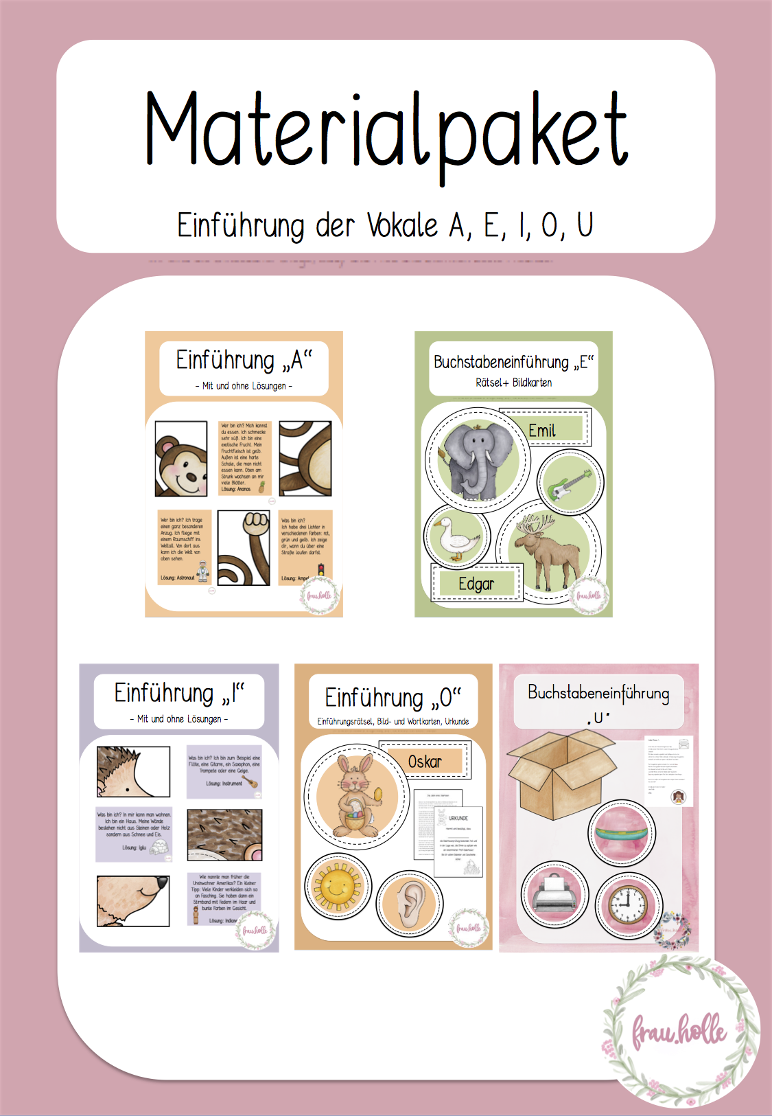 Materialpaket Einführung der Vokale – Unterrichtsmaterial im Fach Deutsch