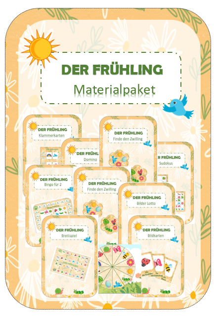 Materialpaket Frühling, Wortschatz, Spiele, für DaZ und DaF geeignet ...