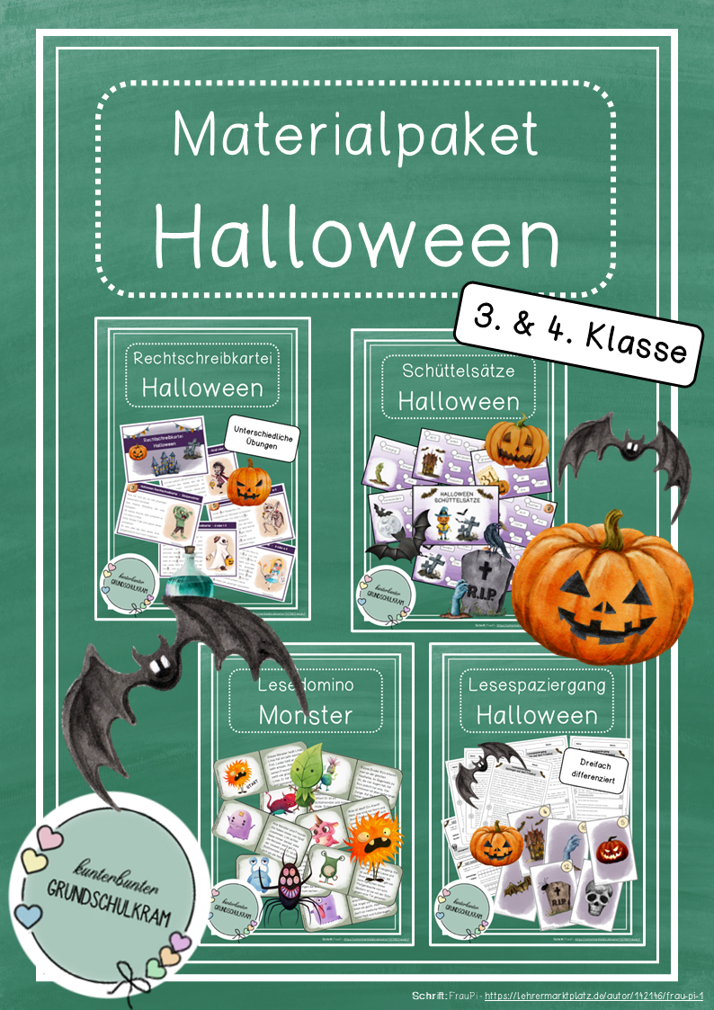 Materialpaket Halloween - 3. / 4. Klasse – Unterrichtsmaterial im Fach ...