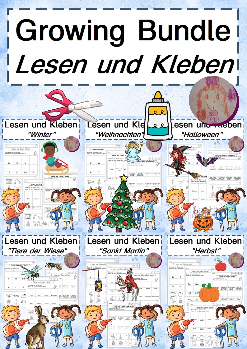 Growing Bundle: Lesen und Kleben in der Grundschule ...