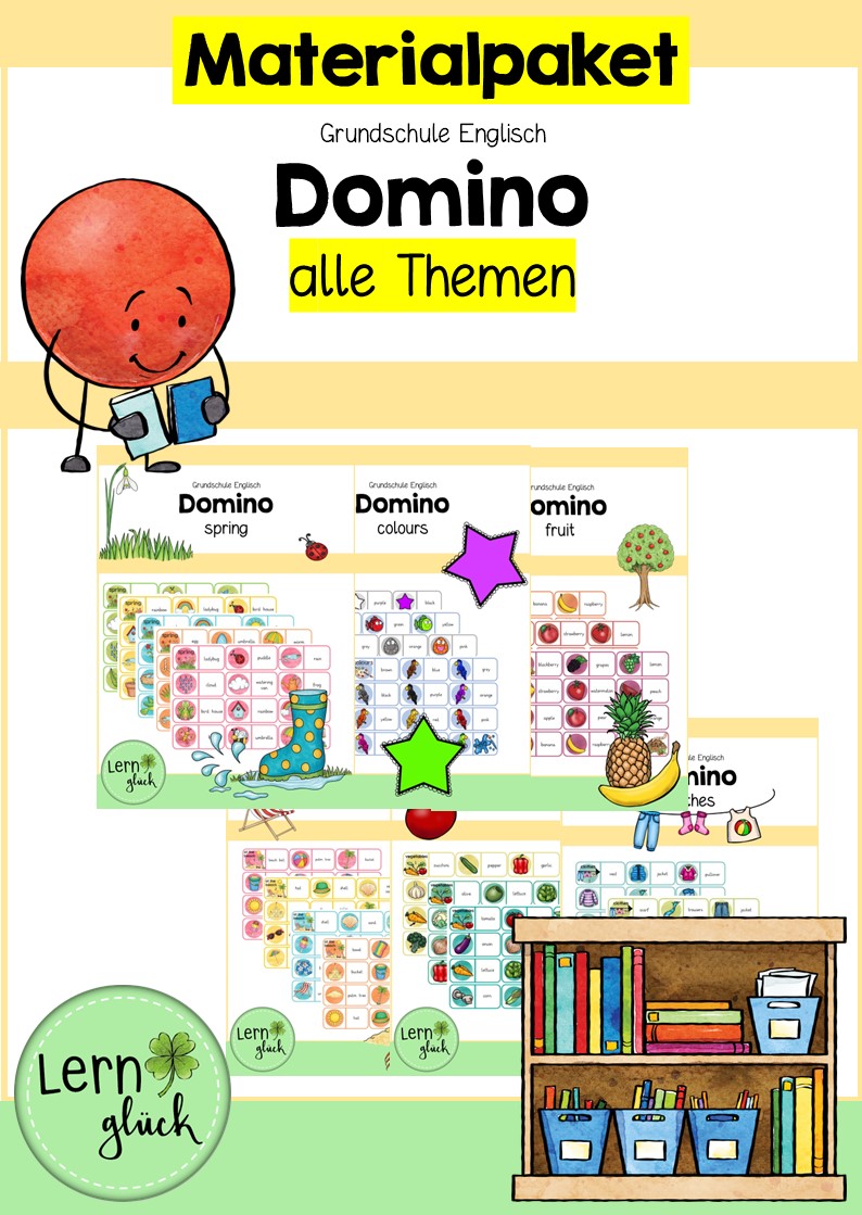 Materialpaket englische Domino-Spiele – Unterrichtsmaterial im Fach ...