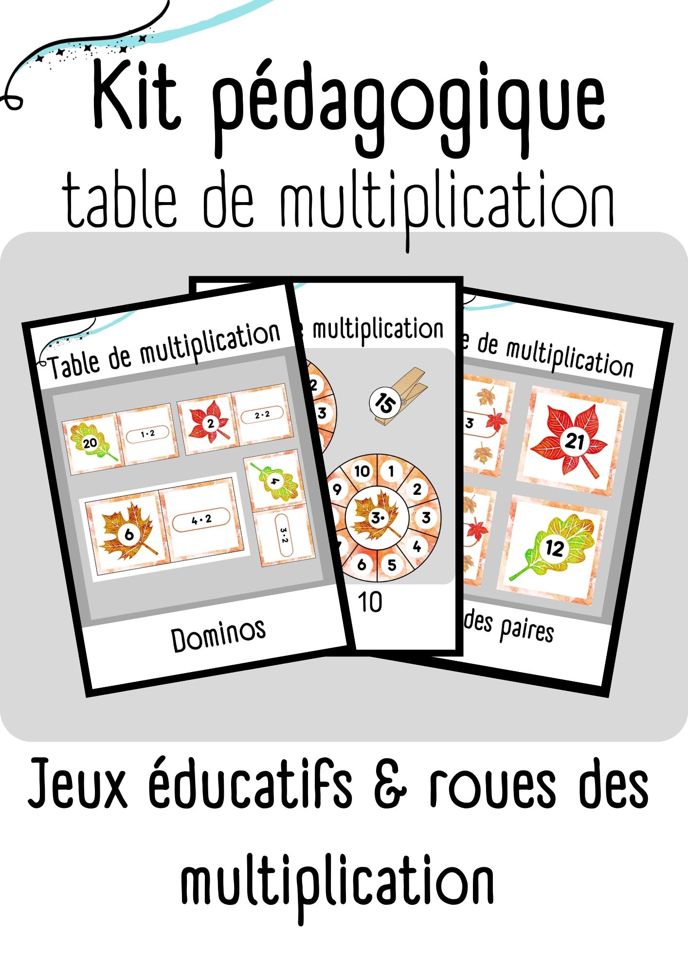 Kit pédagogique: Table de multiplication (automne) - Ressource pédagogique pour ton cours de ...