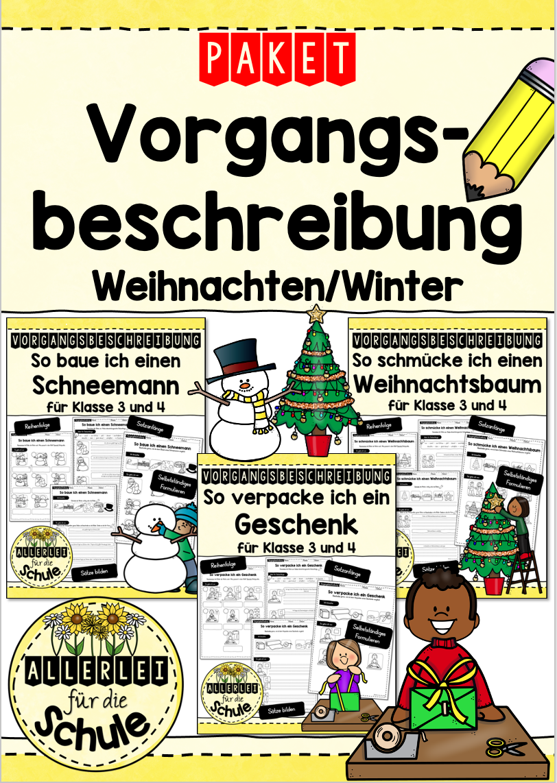 Materialpaket - Vorgangsbeschreibungen Weihnachten/Winter ...