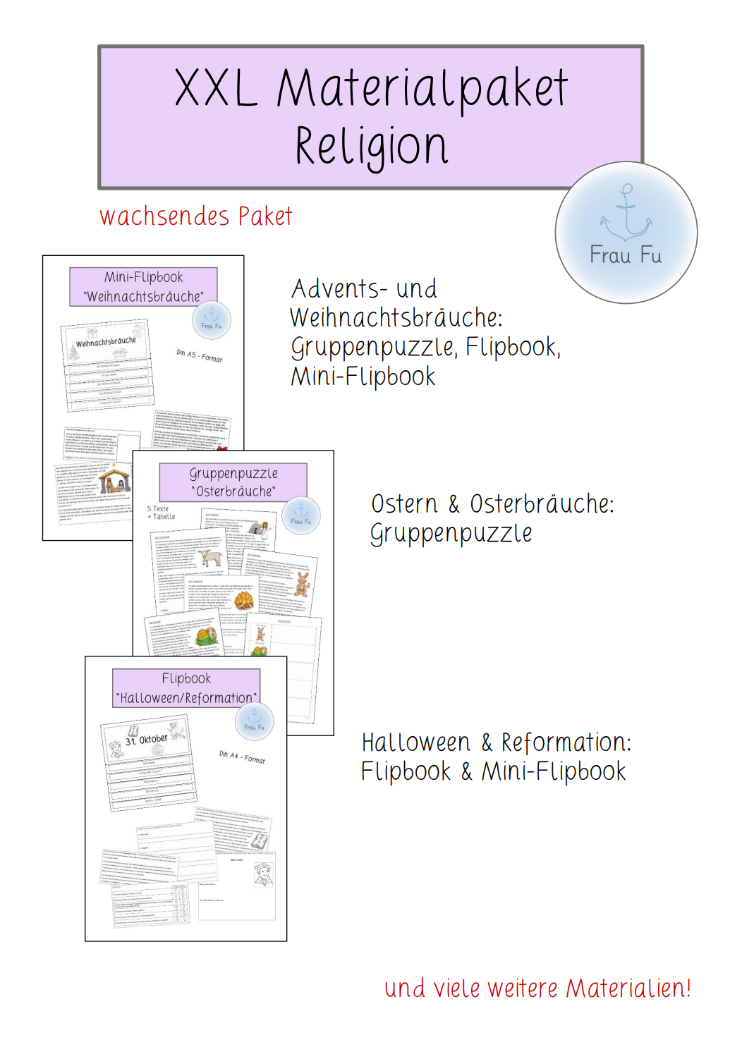 XXL Materialpaket "Religion" (wachsend) – Unterrichtsmaterial in den ...