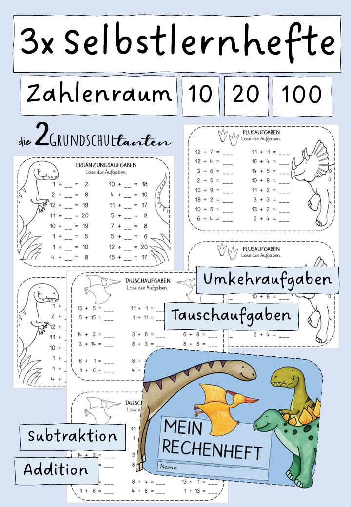 Materialpaket Selbstlernhefte : Zahlenraum 10,20, 100 ...