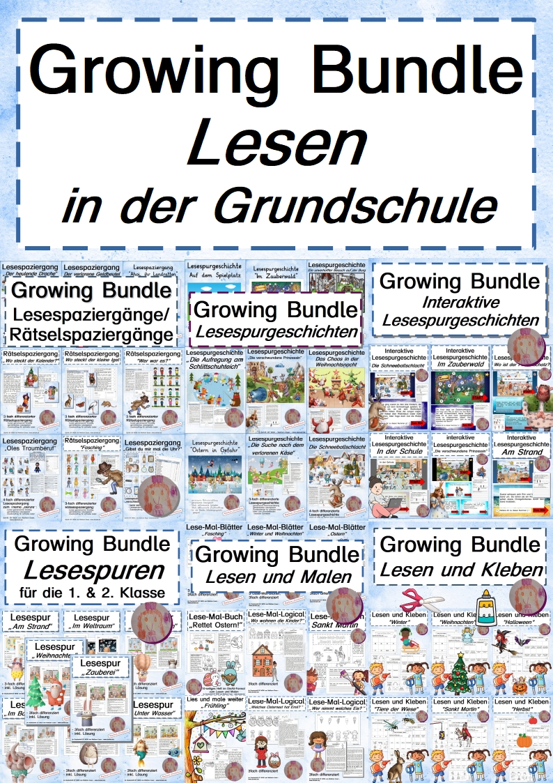 Lesen in der Grundschule - Growing Bundle – Unterrichtsmaterial in den ...