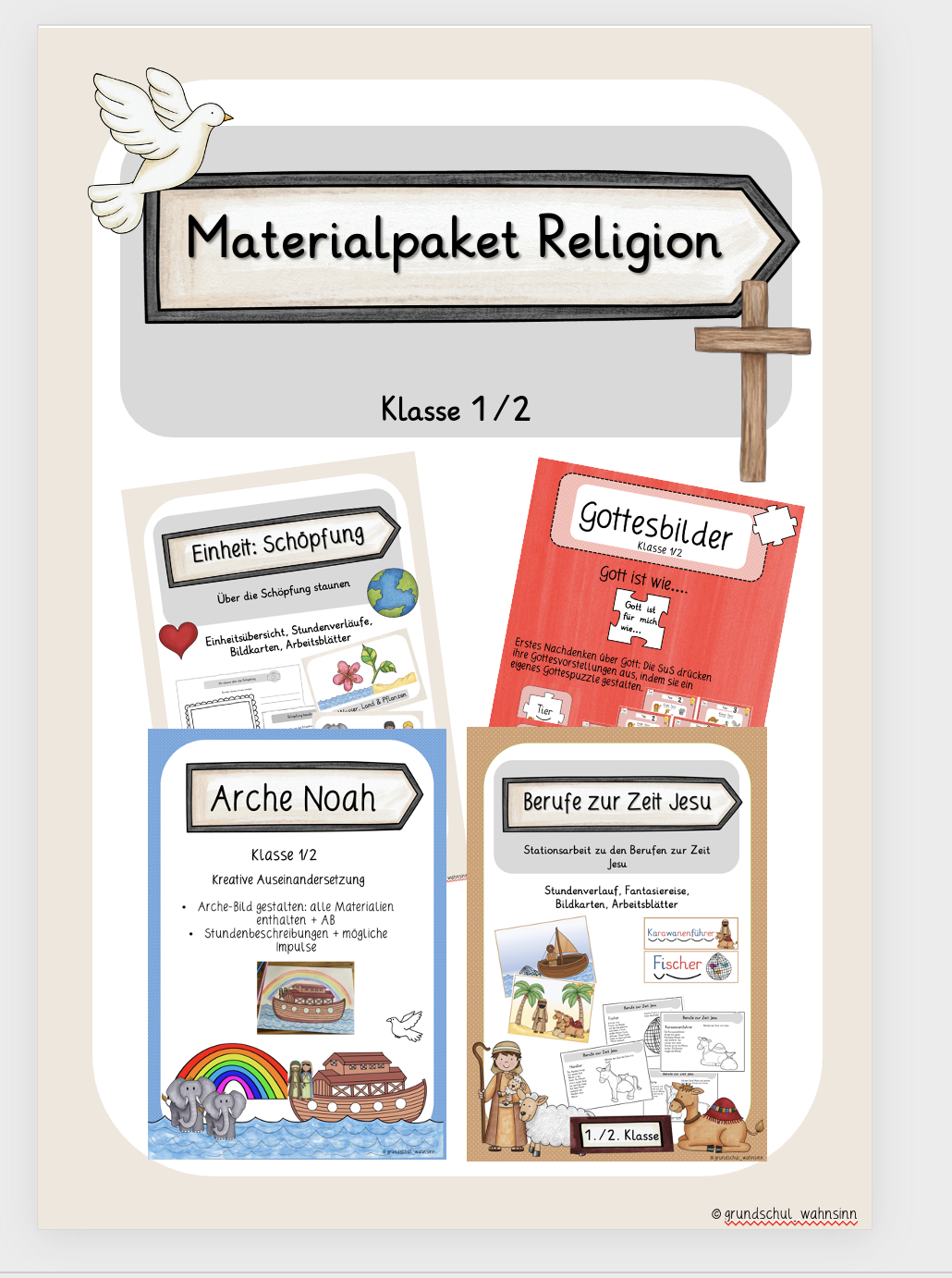 Materialpaket Religion Kl.1/2 – Unterrichtsmaterial im Fach Religion