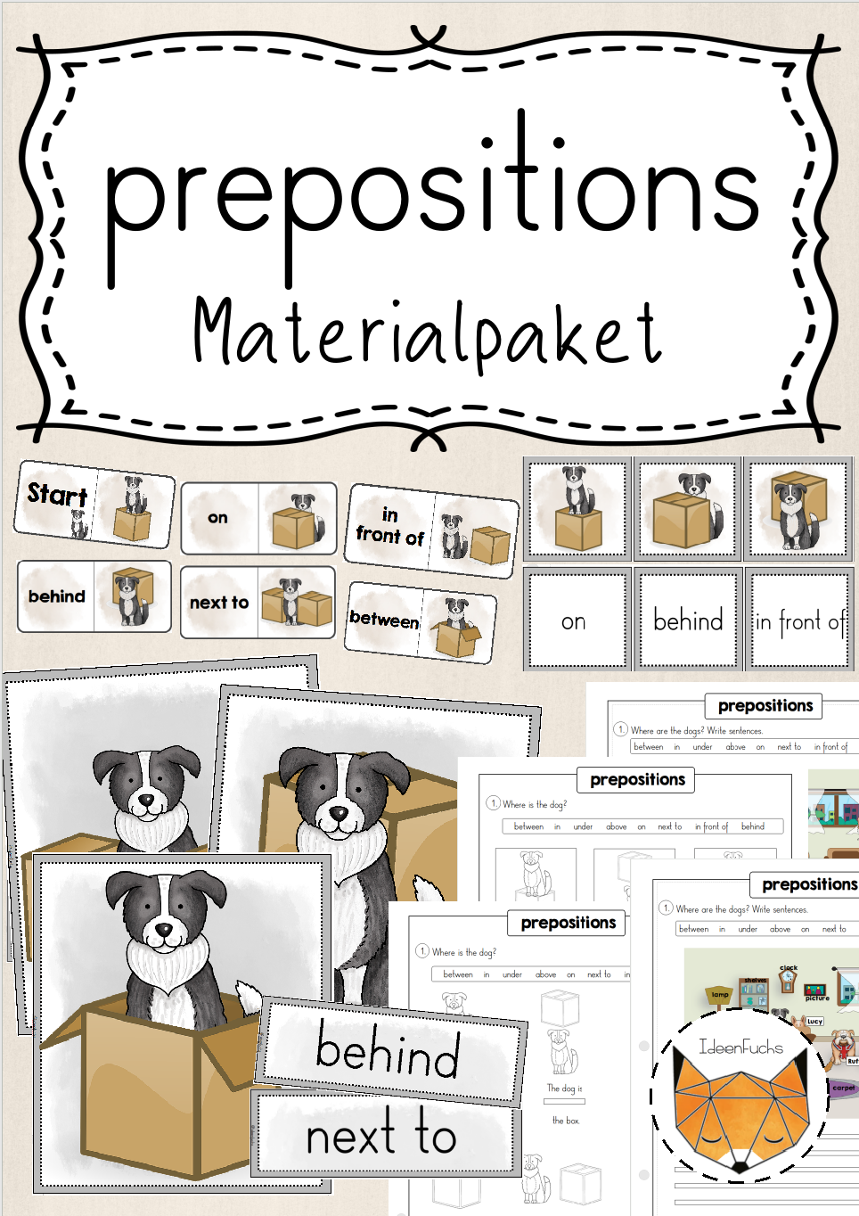 prepositions Materialpaket – Unterrichtsmaterial im Fach Englisch