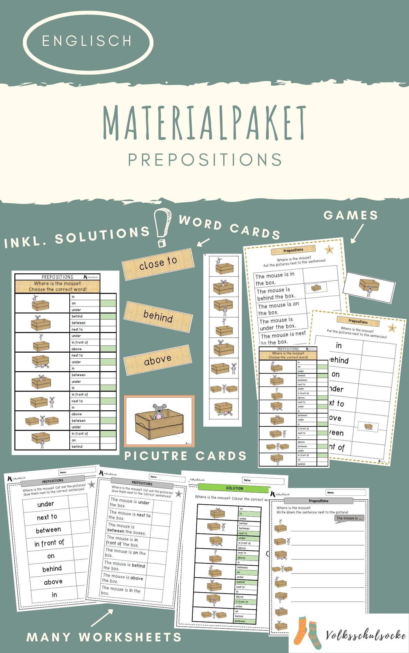 Materialpaket - prepositions – Unterrichtsmaterial in den Fächern ...