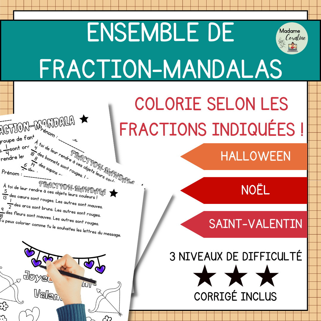 Fractions-Mandalas à thème - Ressource pédagogique pour les matières ...