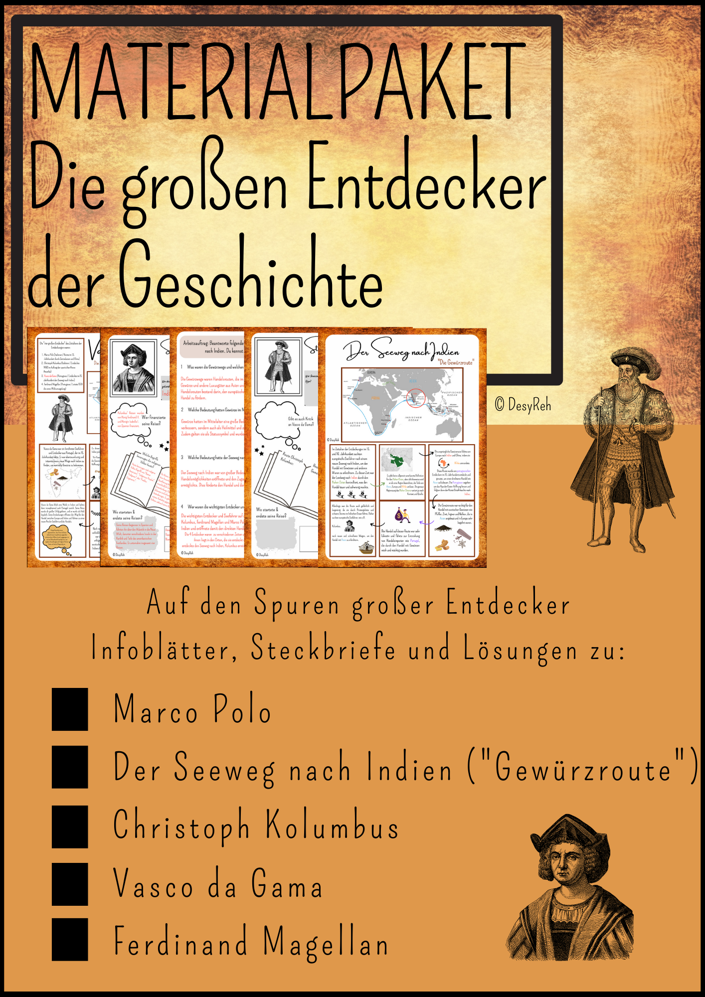 Materialpaket: Die großen Entdecker der Geschichte ...