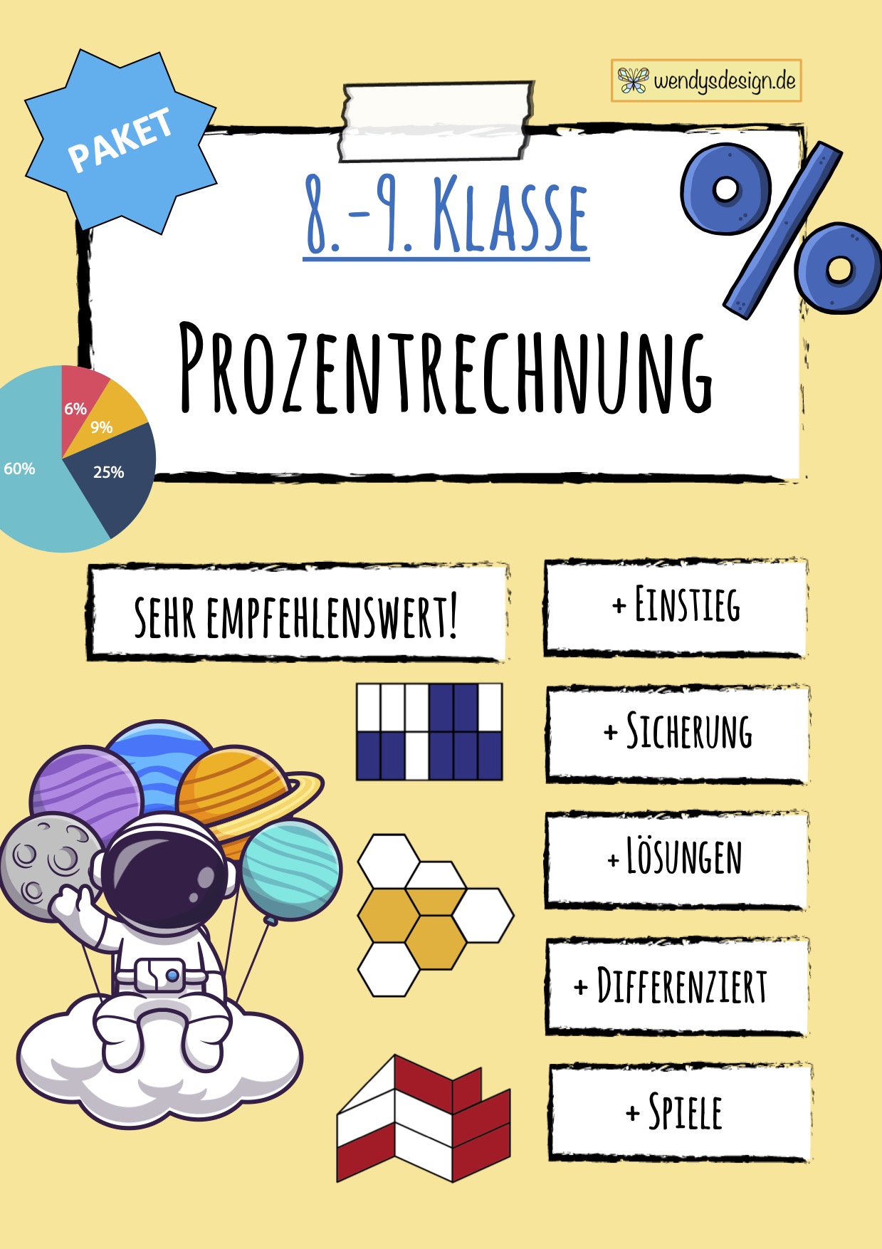 Prozentrechnung - Prozent - PAKET – Unterrichtsmaterial im Fach Mathematik
