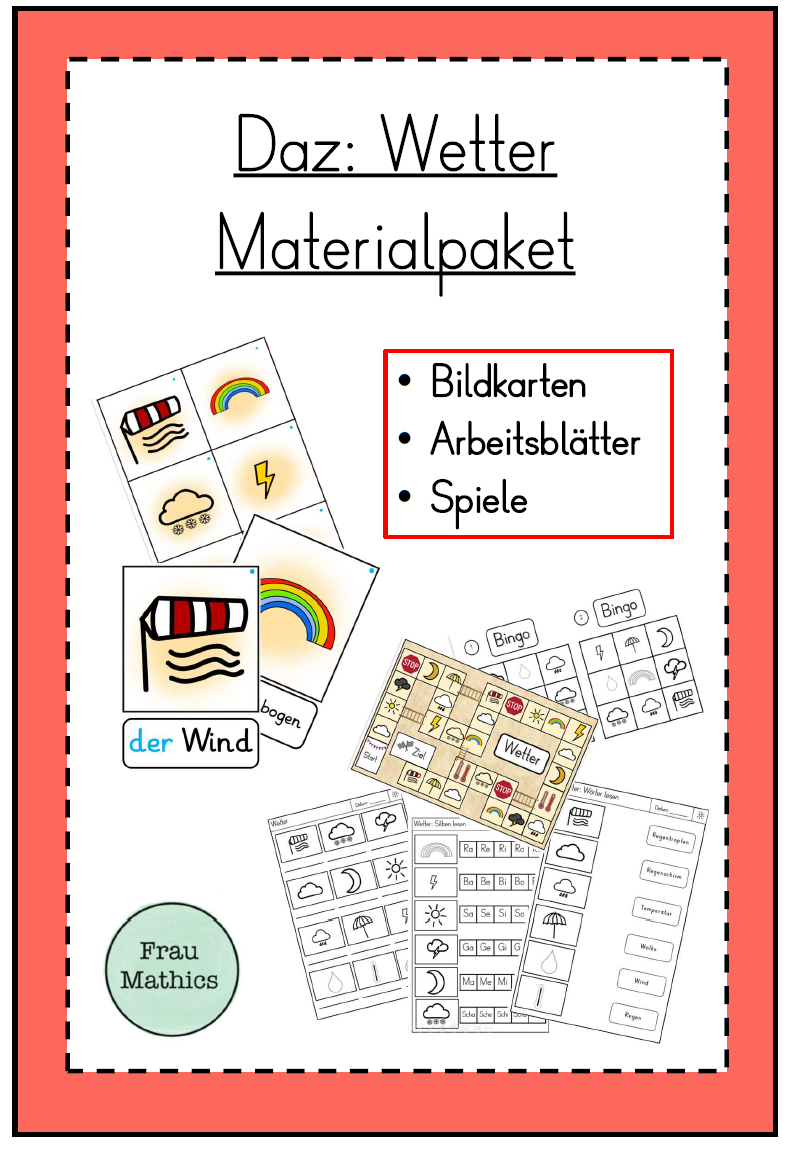 Materialpaket: DAZ Wetter – Unterrichtsmaterial im Fach DaZ/DaF