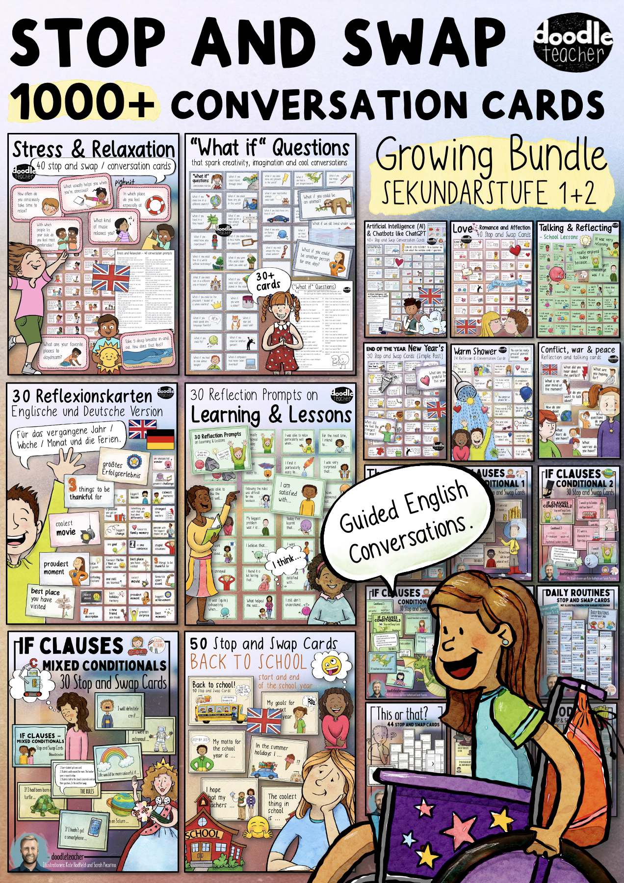 1000+ Stop and Swap Cards 🇬🇧 🏼🇺🇸Englischunterricht - XXL Materialpaket ...