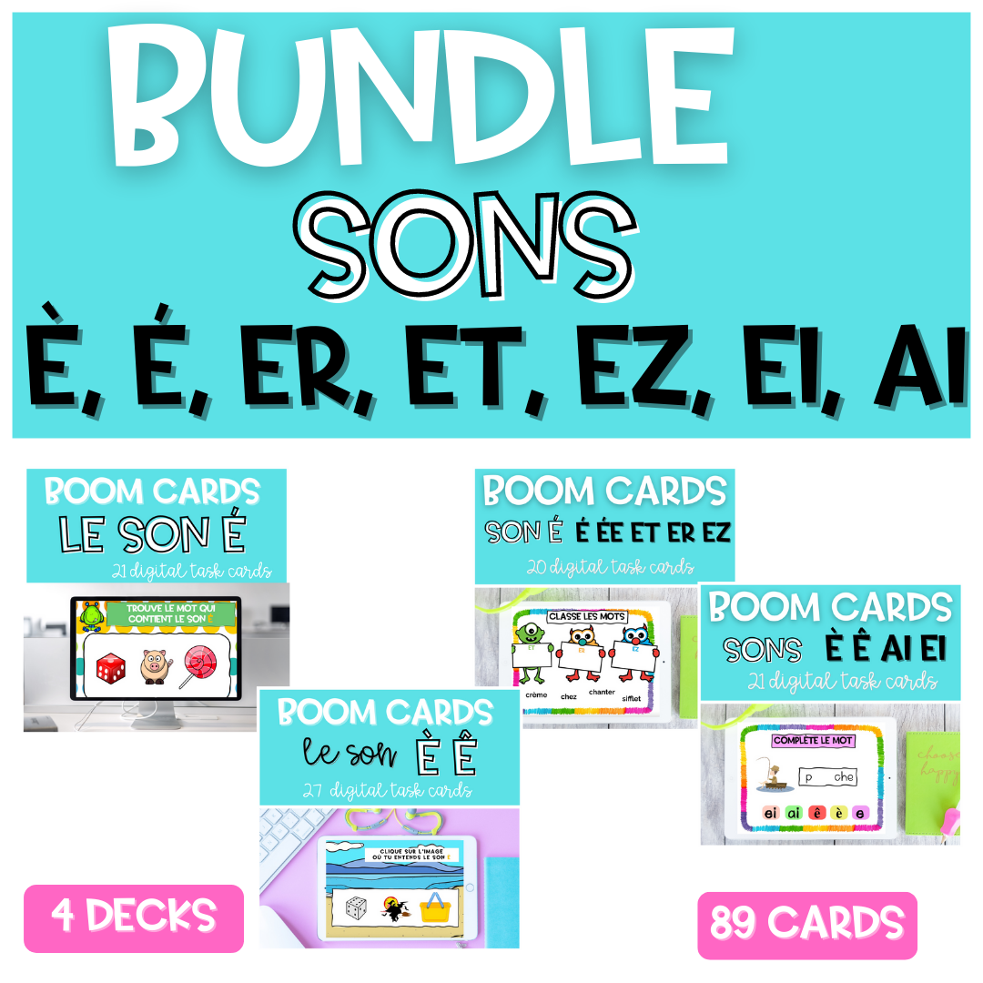Kit Graphèmes È, É, ER, ET, EZ, EI, AI ☀️ Sons BOOM CARDS - Ressource ...