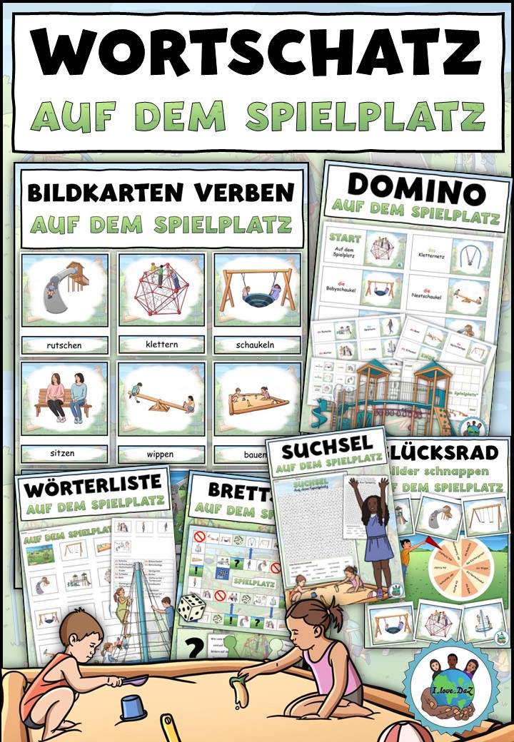 Wortschatzpaket "Auf dem Spielplatz" DaZ / DaF / Deutsch ...