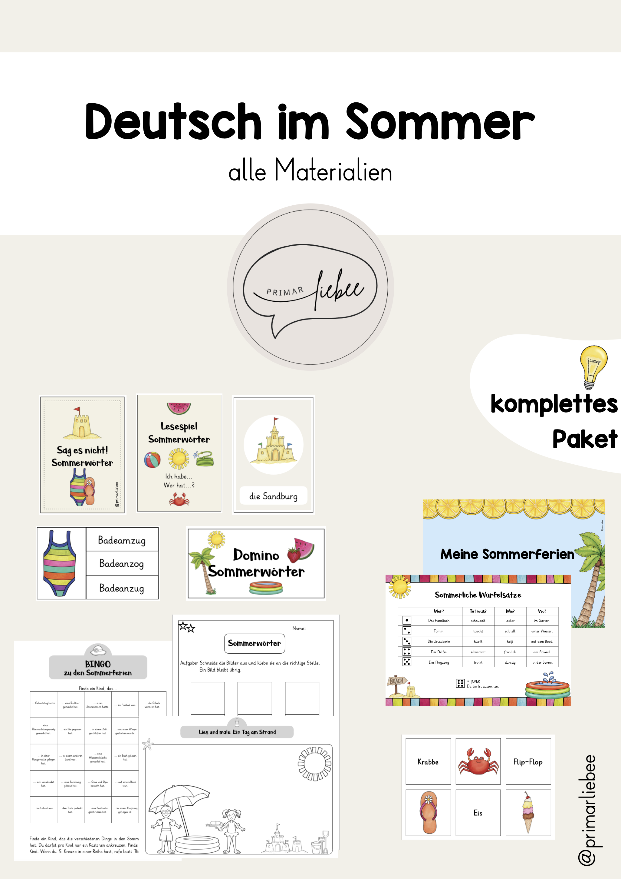 Materialpaket: Deutsch im Sommer – Unterrichtsmaterial in den Fächern ...
