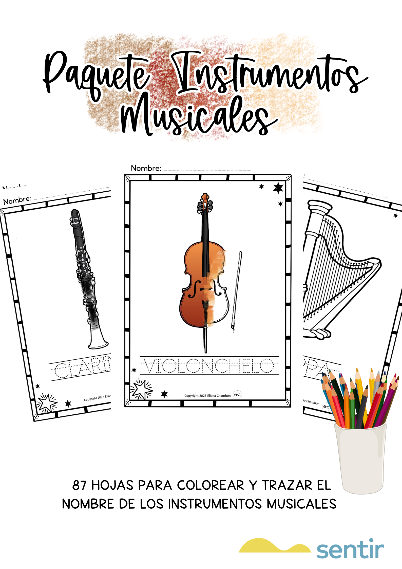 Paquete Instrumentos Musicales para Colorear - Familia de Instrumentos ...