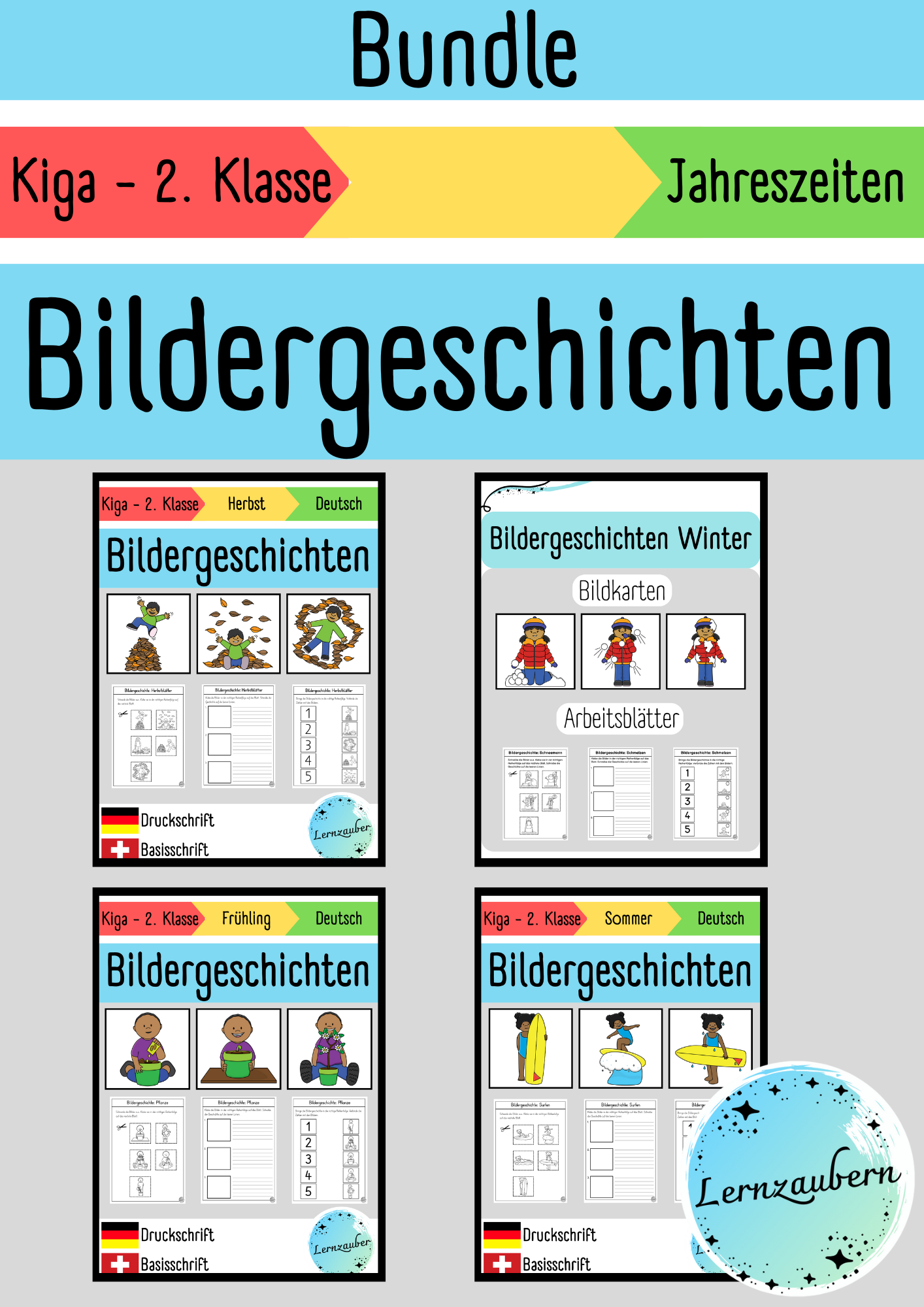 Bildergeschichten: Jahreszeiten - Bundle – Unterrichtsmaterial im Fach ...