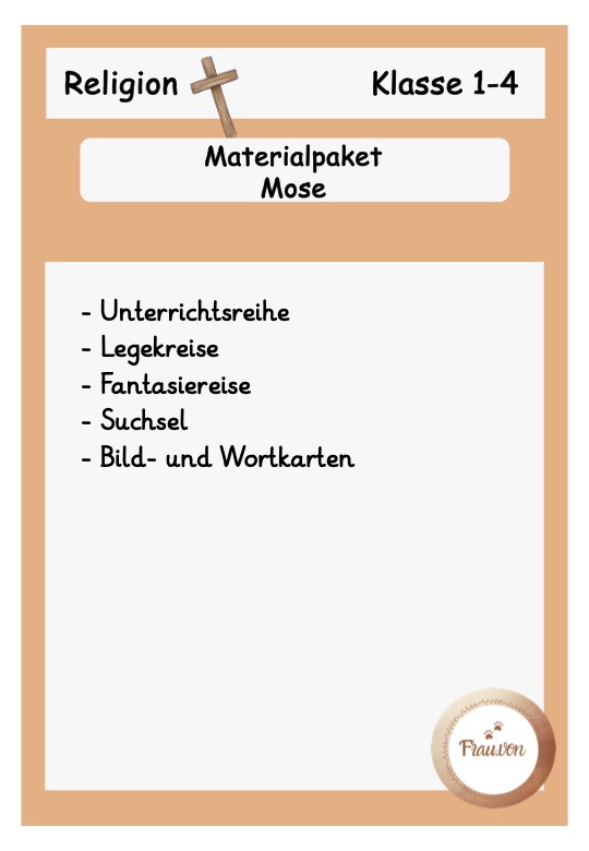 Materialpaket Mose – Unterrichtsmaterial im Fach Religion