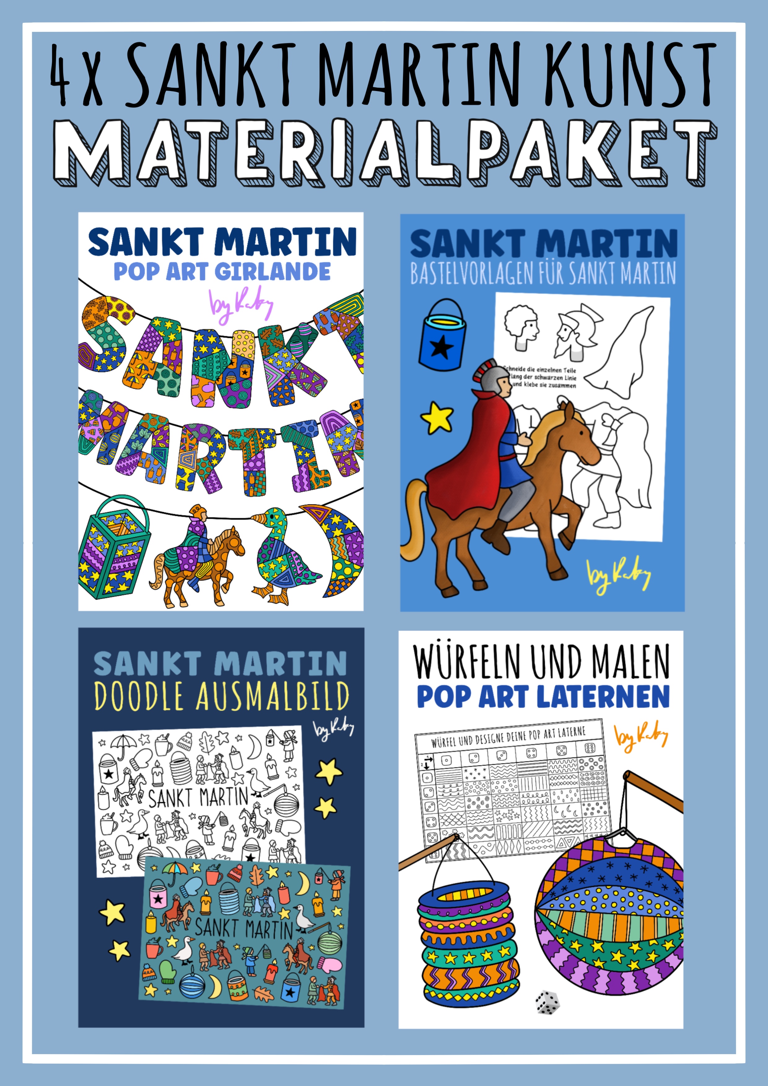 4x Kunstideen für Sankt Martin - Materialpaket – Unterrichtsmaterial in ...