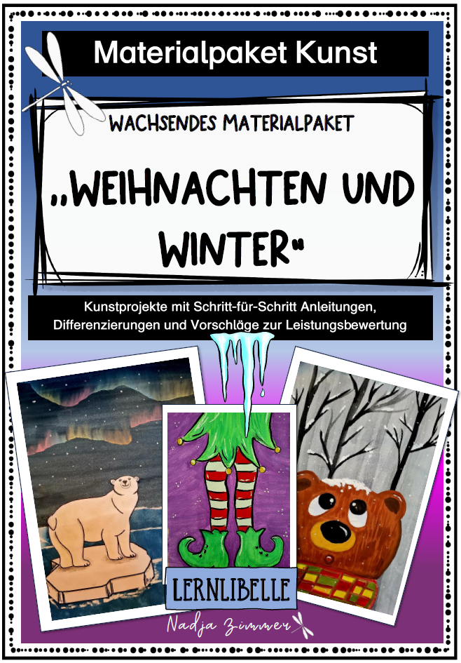 Kunst "Weihnachten und Winter" wachsendes Materialpaket - Grundschule ...
