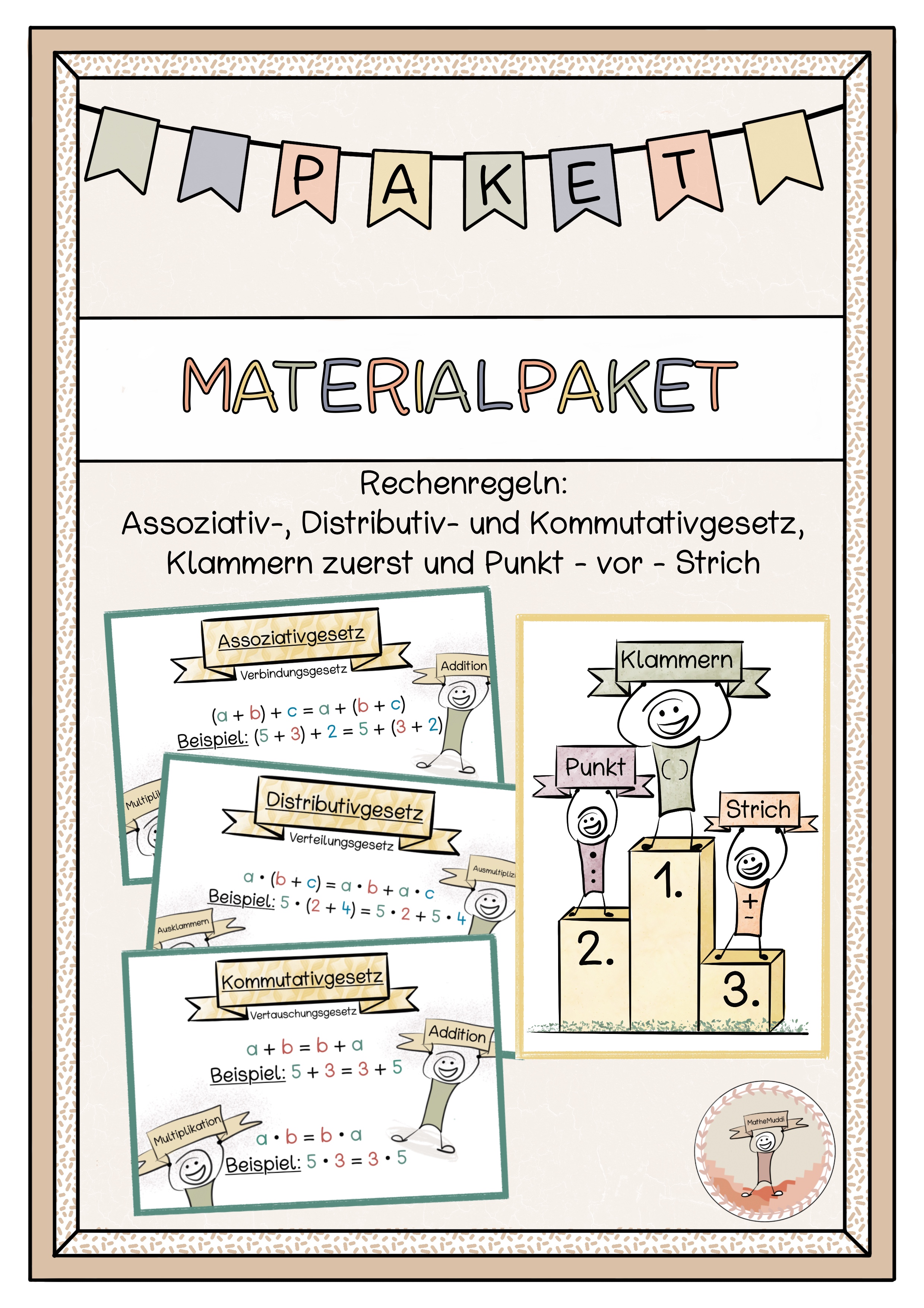 Materialpaket Rechenregeln – Unterrichtsmaterial im Fach Mathematik