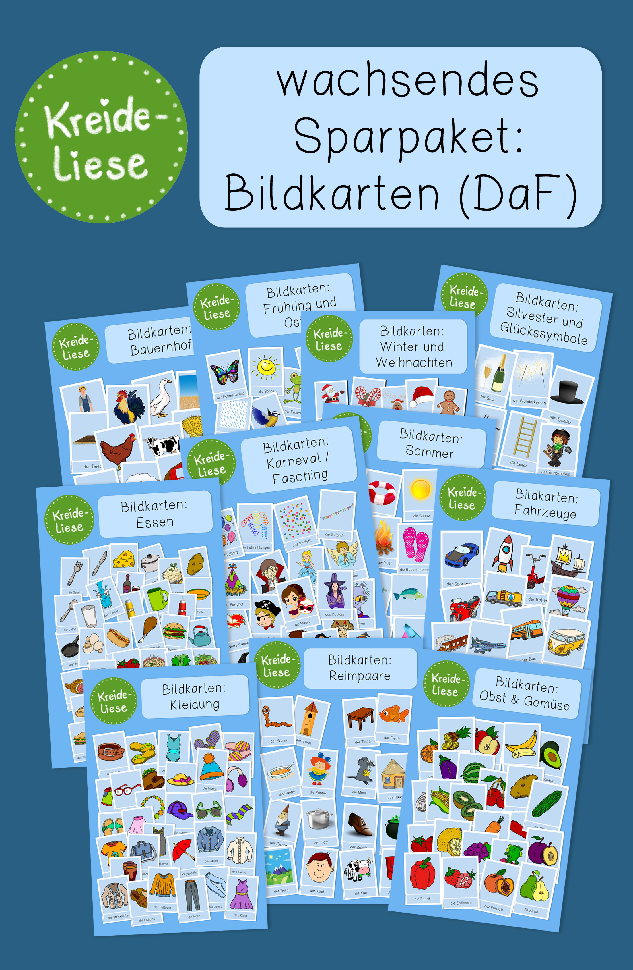 Materialpaket: Bildkarten DaZ / DaF (Sparpaket) – Unterrichtsmaterial ...