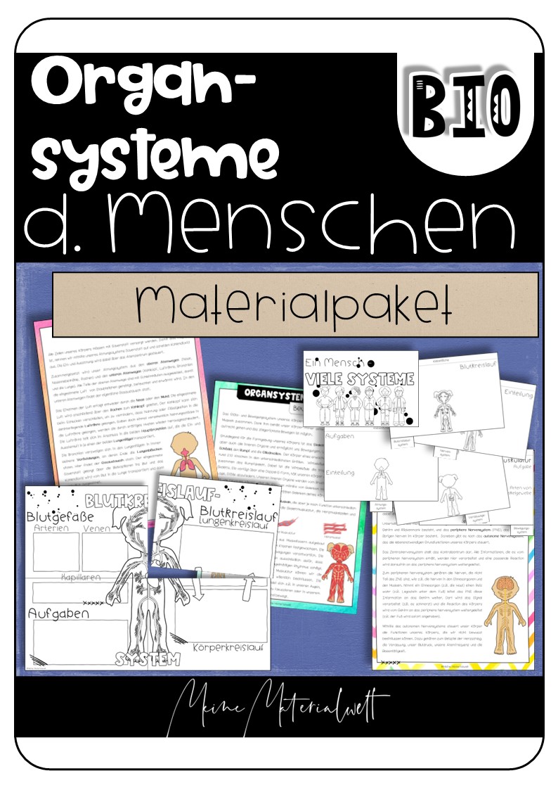 Materialpaket Organsysteme des Menschen – Unterrichtsmaterial im Fach ...