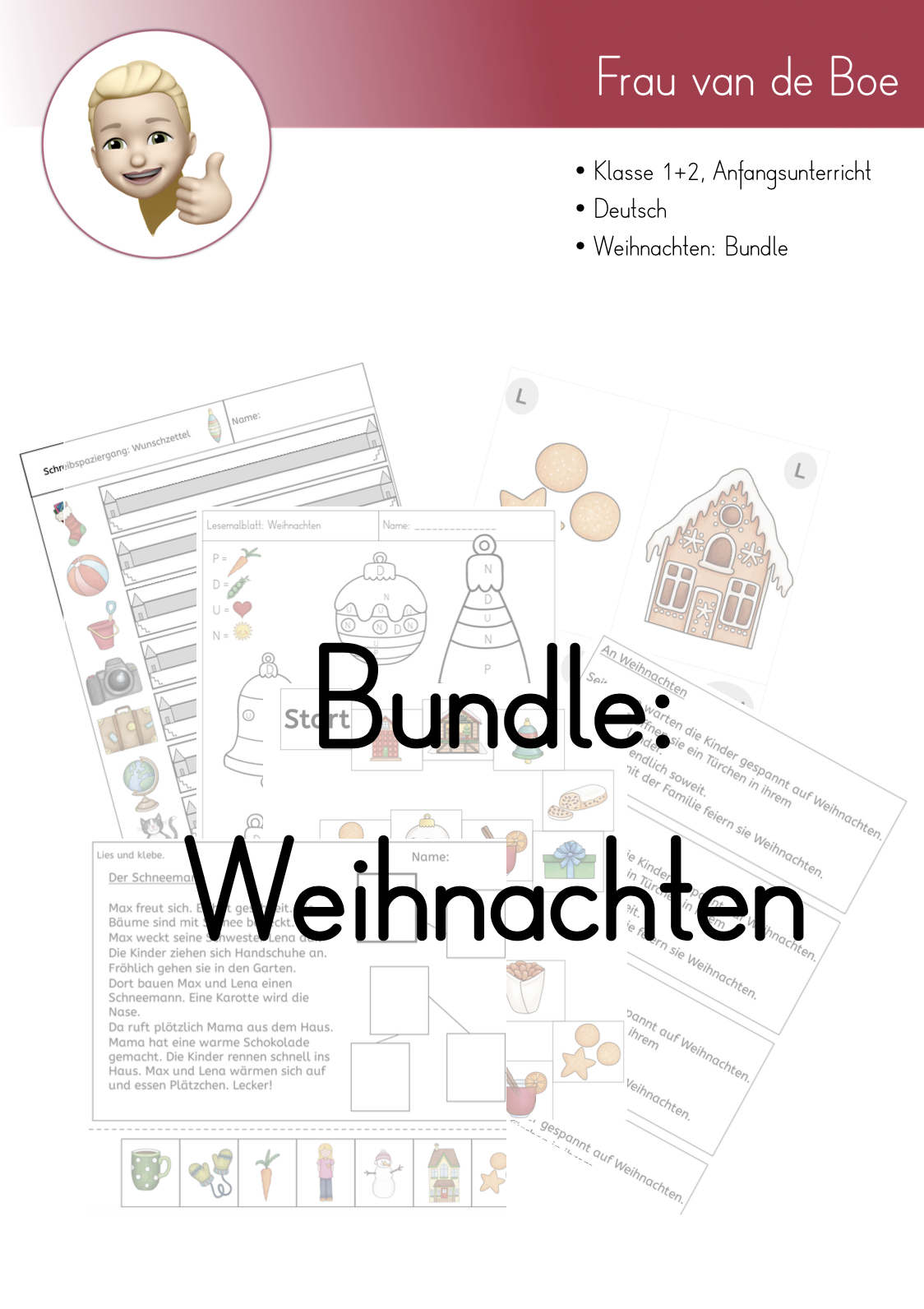 Materialpaket: Weihnachten – Unterrichtsmaterial im Fach Deutsch