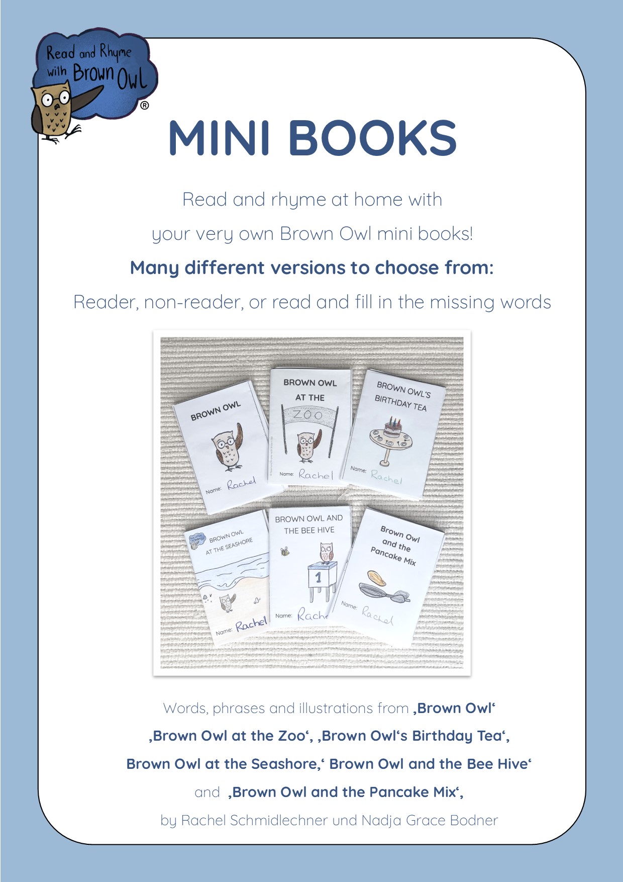 Read and Rhyme with Brown Owl - BUNDLE OF ALL MINI BOOKS ...