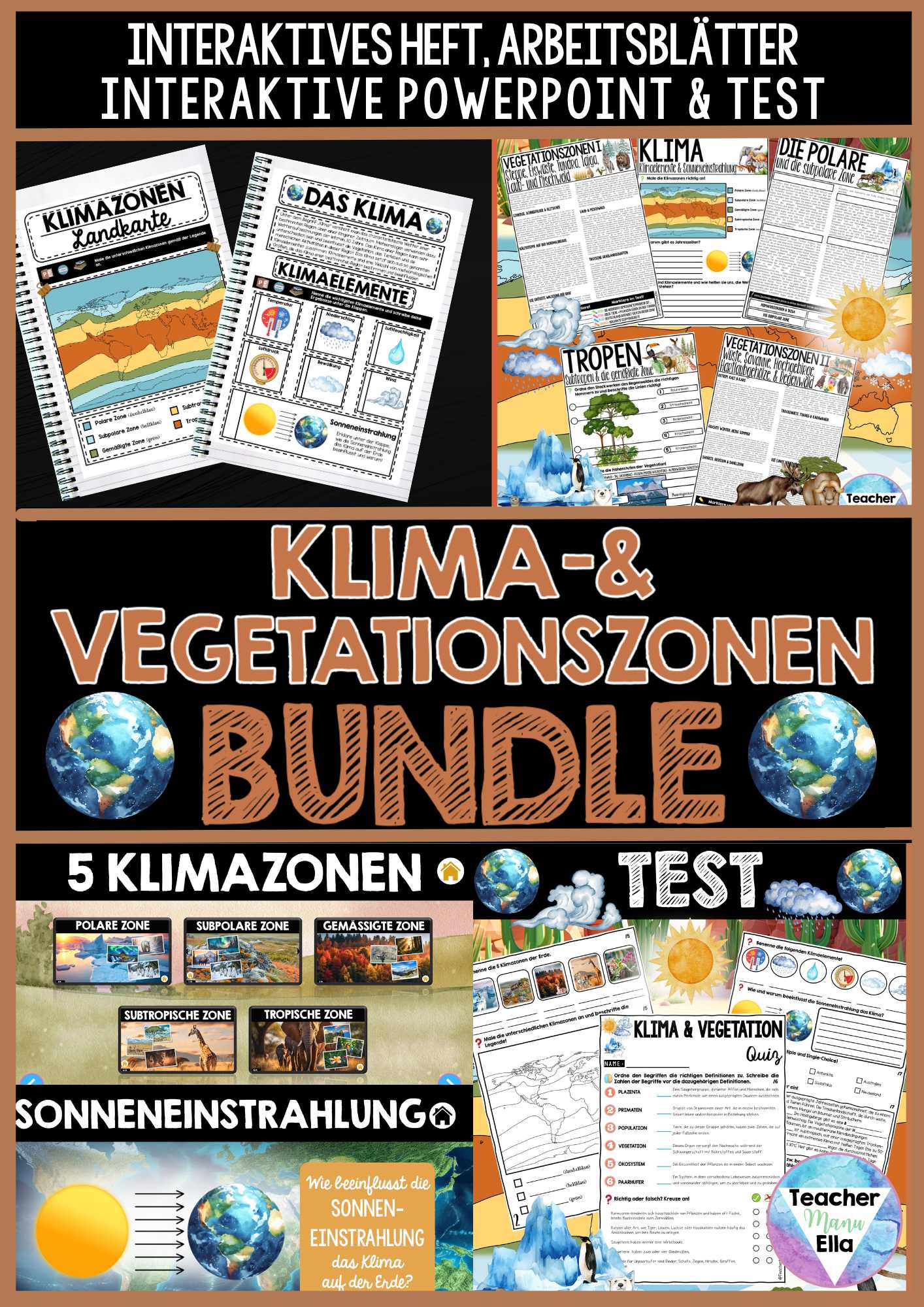 Klimazonen & Vegetationszonen Bundle Materialpaket | digital + analog ...