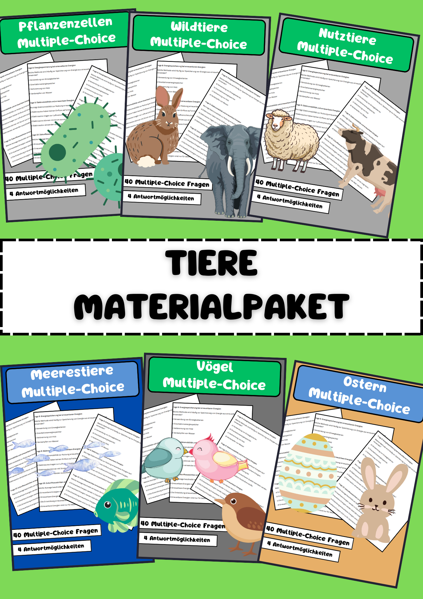 Tiere Materialpaket Bundle – Unterrichtsmaterial in den Fächern ...