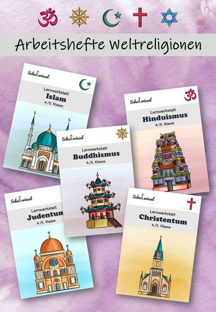 Materialpaket: Arbeitshefte Weltreligionen 4./5. Klasse ...