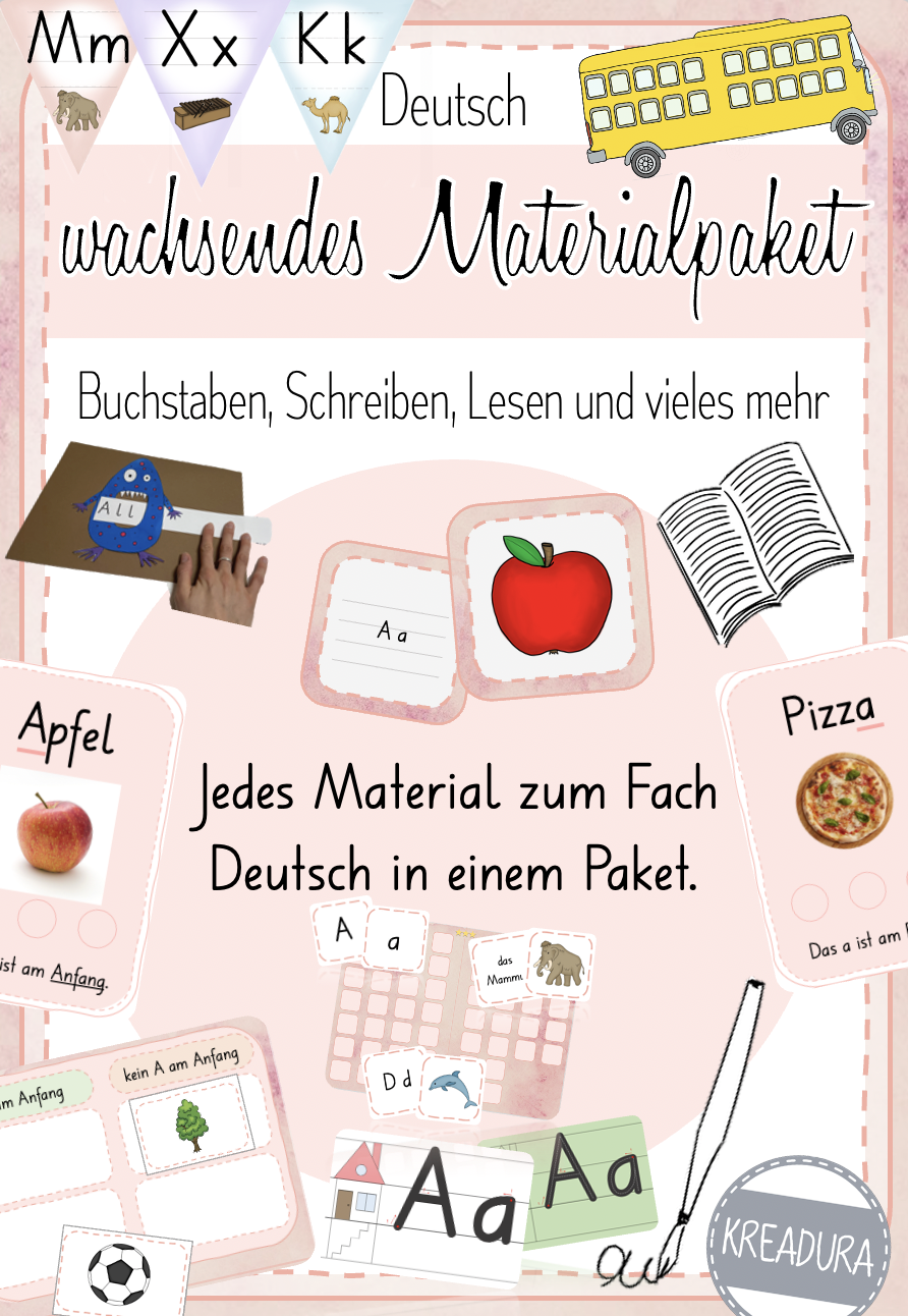 wachsendes XXL Materialpaket Deutsch – Unterrichtsmaterial im Fach Deutsch
