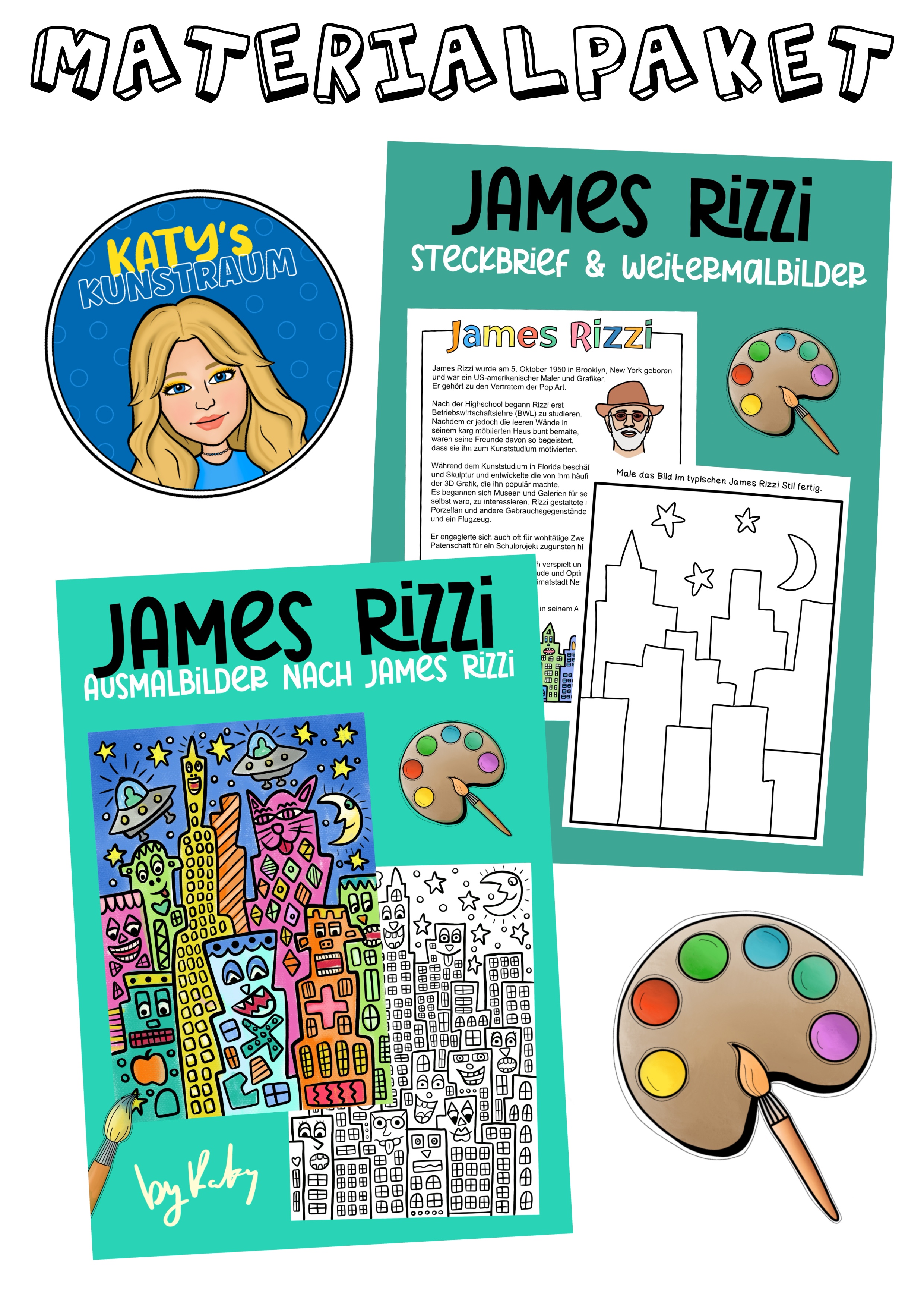 James Rizzi im Kunstunterricht - Materialpaket – Unterrichtsmaterial im ...