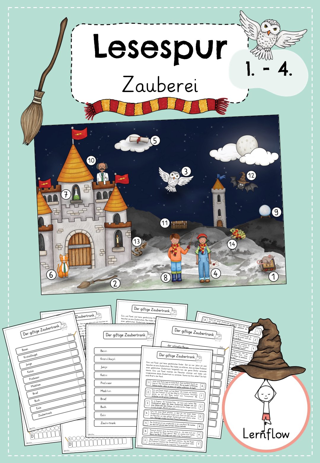 Lesespurgeschichte Zauberei, Halloween | Kl. 1 - 4 ...