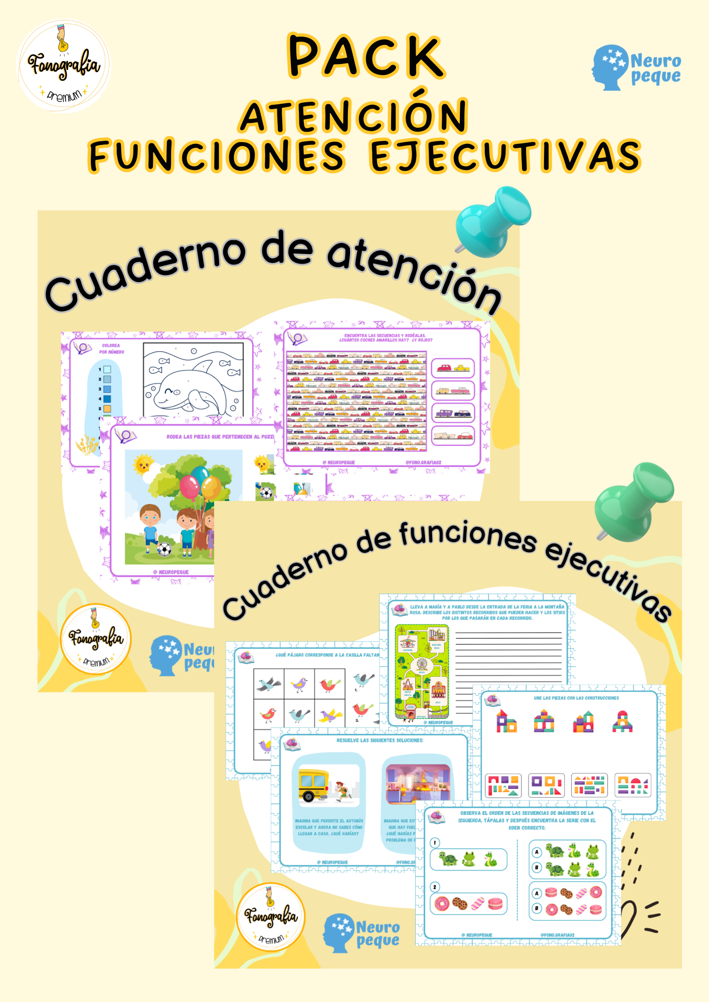 Pack Atención y Funciones ejecutivas - material didáctico de las asignaturas Lengua y literatura ...