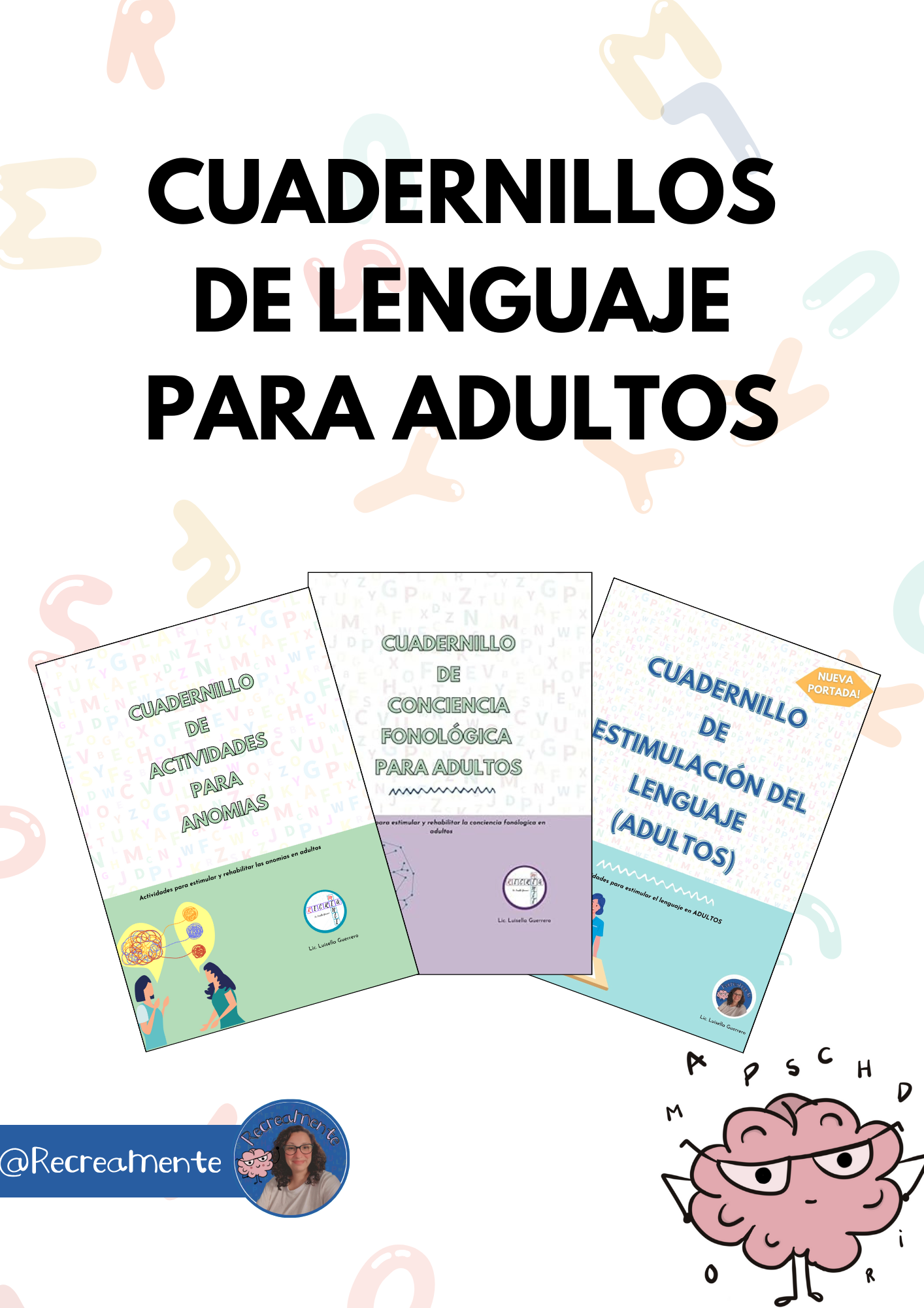 Paquete de 3 cuadernillos de Estimulación del Lenguaje para Adultos ...