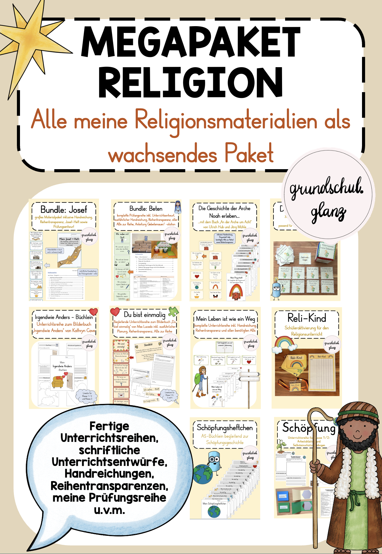 Wachsendes Materialpaket Religion (Alle meine Materialien im Fach ...