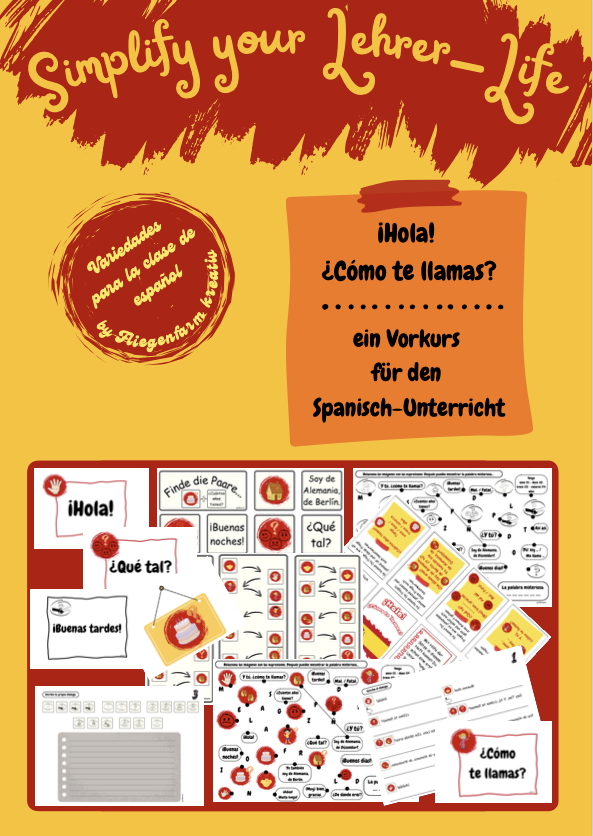 Materialpaket Vorkurs ¡Hola! ¿Cómo te llamas? – Unterrichtsmaterial im ...