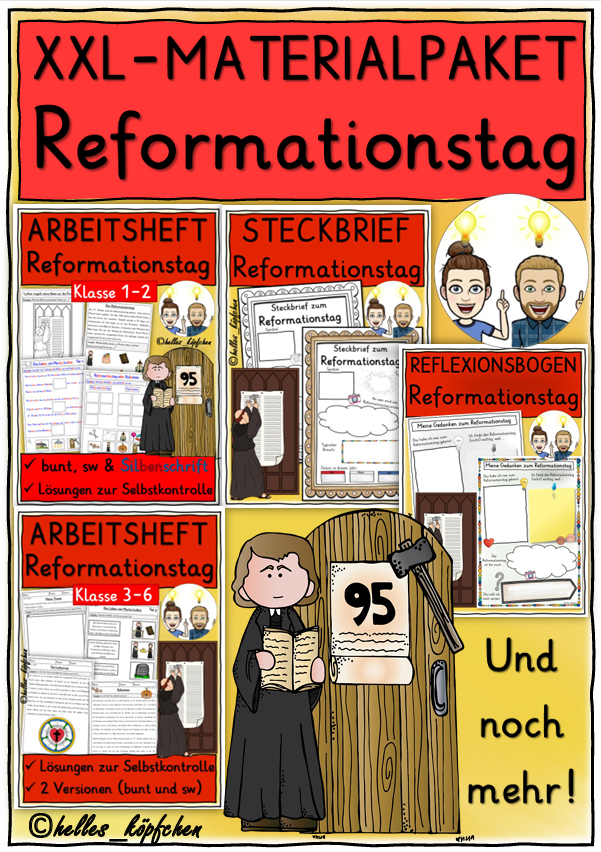 Martin Luther: Reformationstag Kirchenjahr Religion XXL-Materialpaket ...
