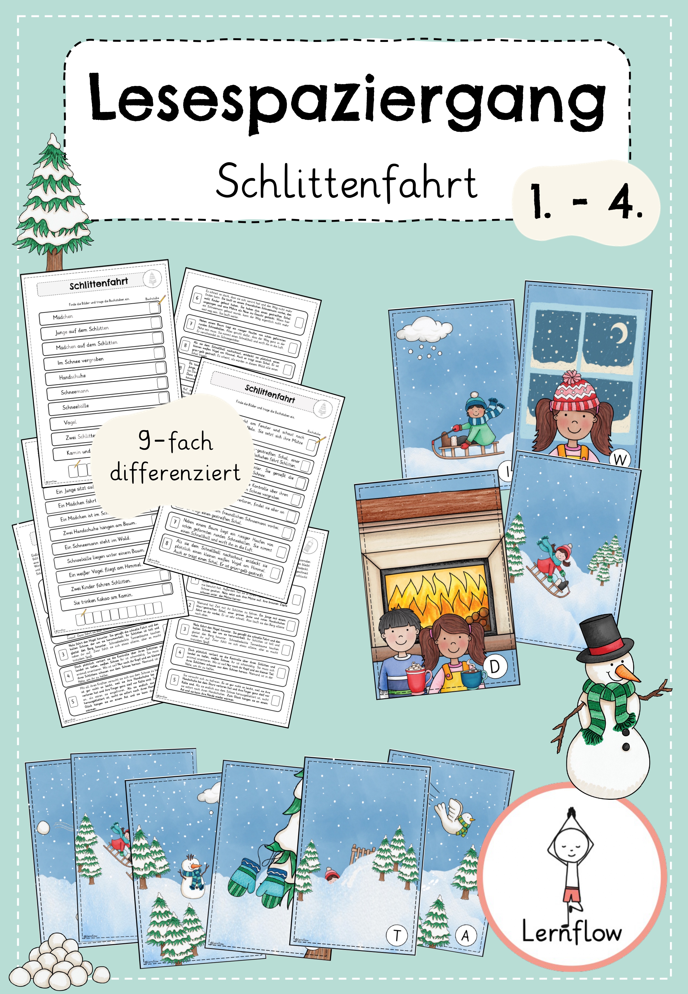 Lesespaziergang Winter | Kl. 1 - 4 – Unterrichtsmaterial in den Fächern ...